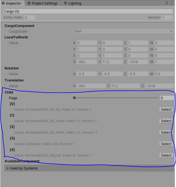 How do I access these internal child index of an entity? - Unity Engine - Unity Discussions