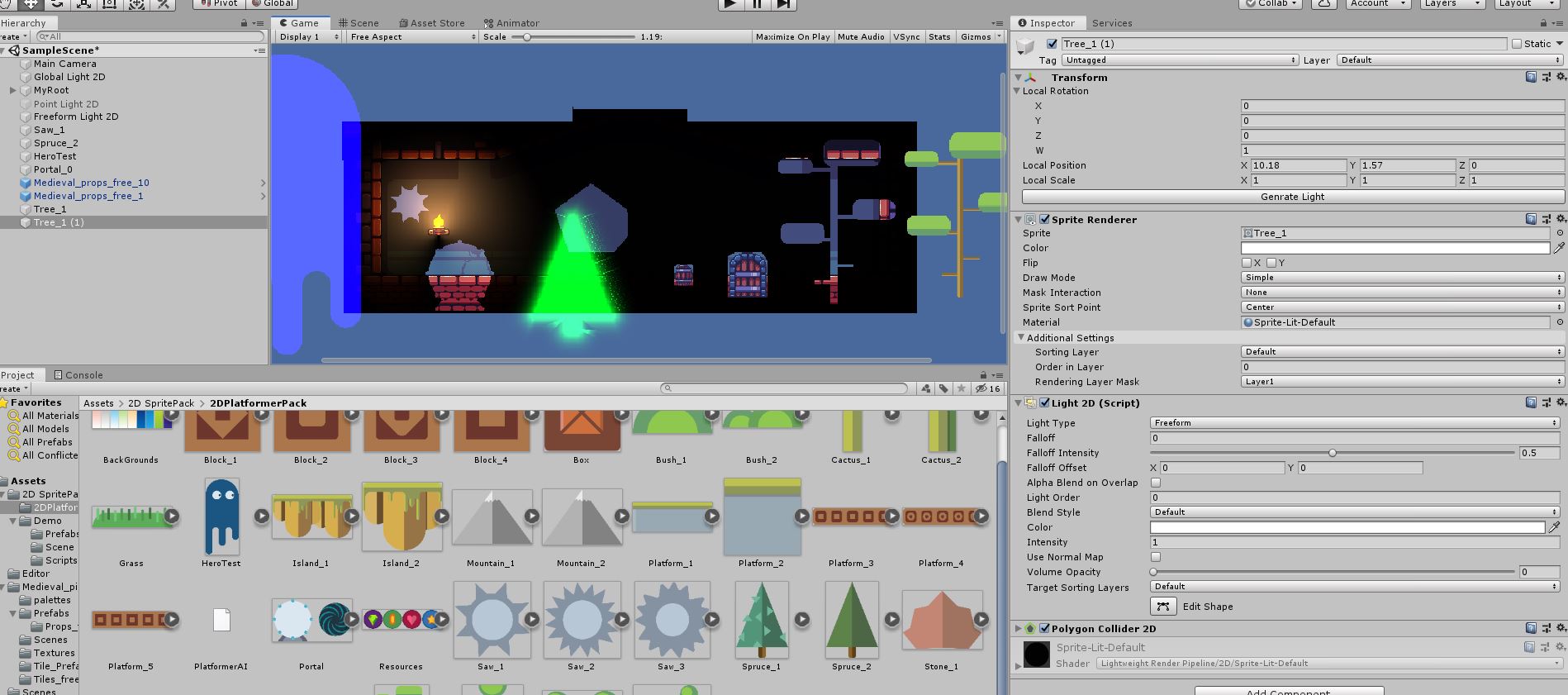 Experimental 2D Lights and Shader Graph support in Universal RP ...