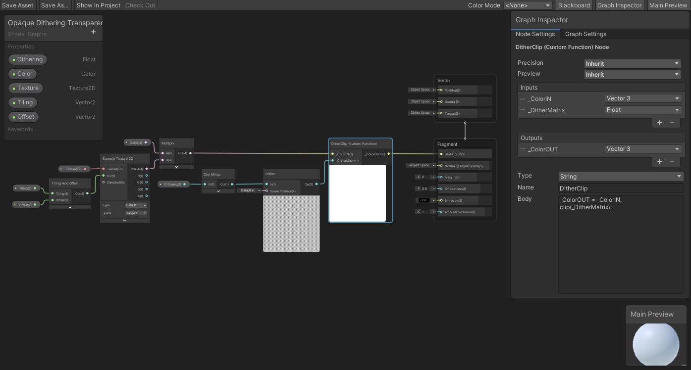 Alpha clip dither and keep original shadows - Unity Engine - Unity Discussions