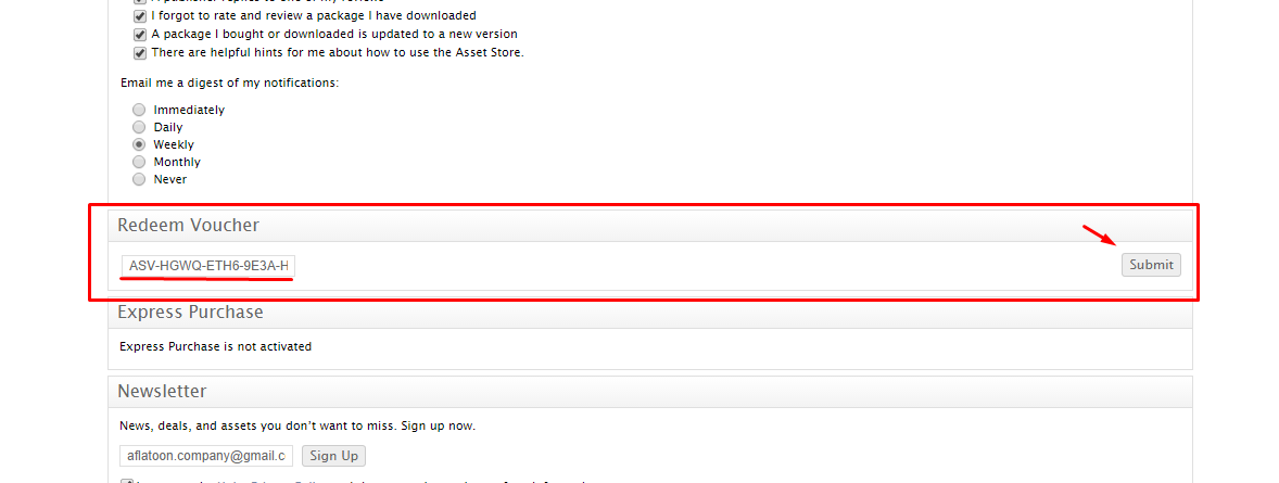How to redeem asset store package vouchers - Community Showcases ...