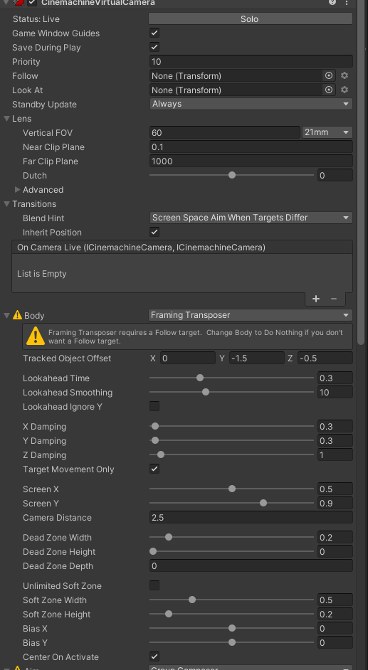 Clamp Y Axis Rotation On Group Composer Virtual Cam - Unity Engine - Unity Discussions