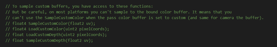 How to sample Custom Pass Custom Buffer? - Unity Engine - Unity Discussions