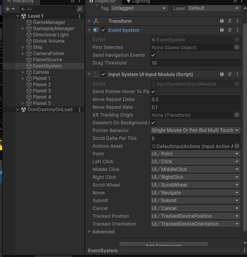 InvalidOperationException Error on Android with Input System UI button ...