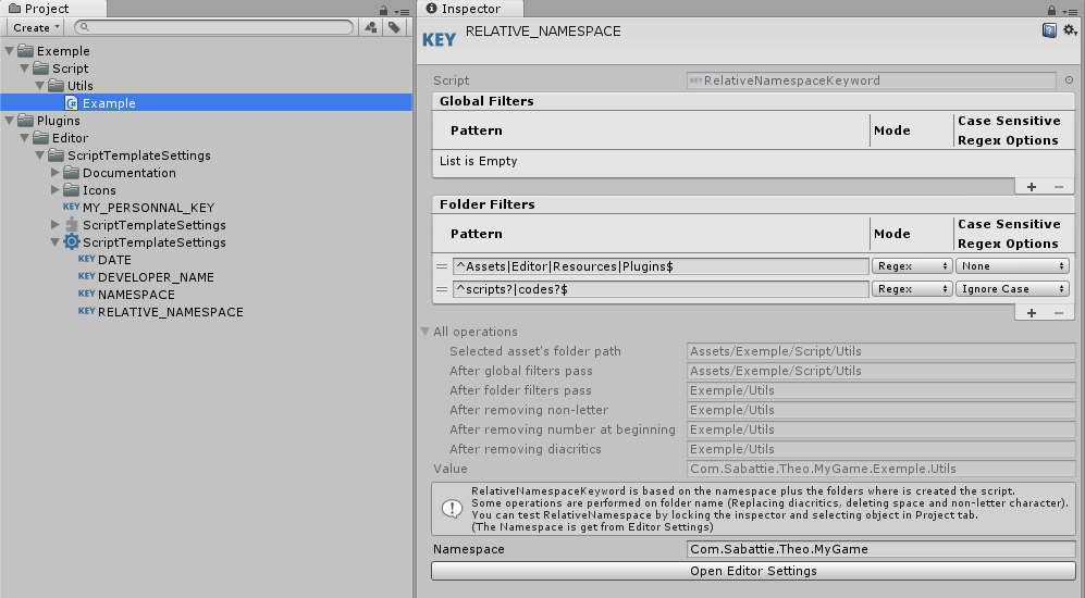 Script Template Settings (v1.9.1) Improve Unity template by adding your own keyword - Community ...
