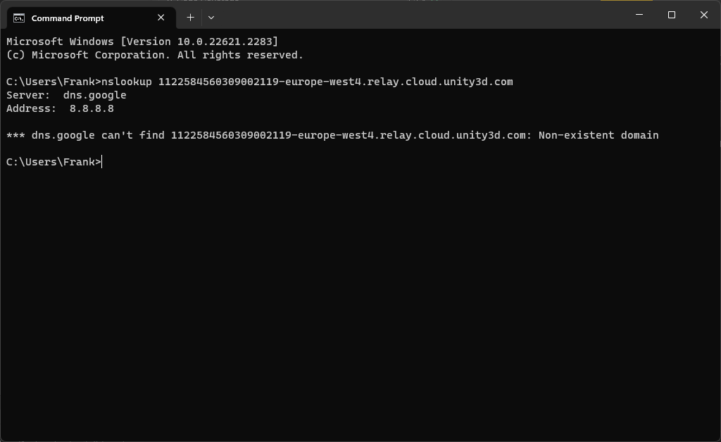 Webgl Wws Could Not Resolve Host Xxxx Xxx Xxx For All Regions