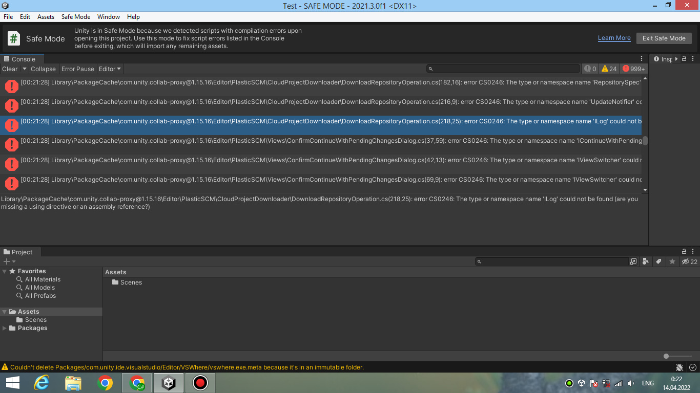 1000+ errors when creating a new project. - Unity Engine - Unity ...