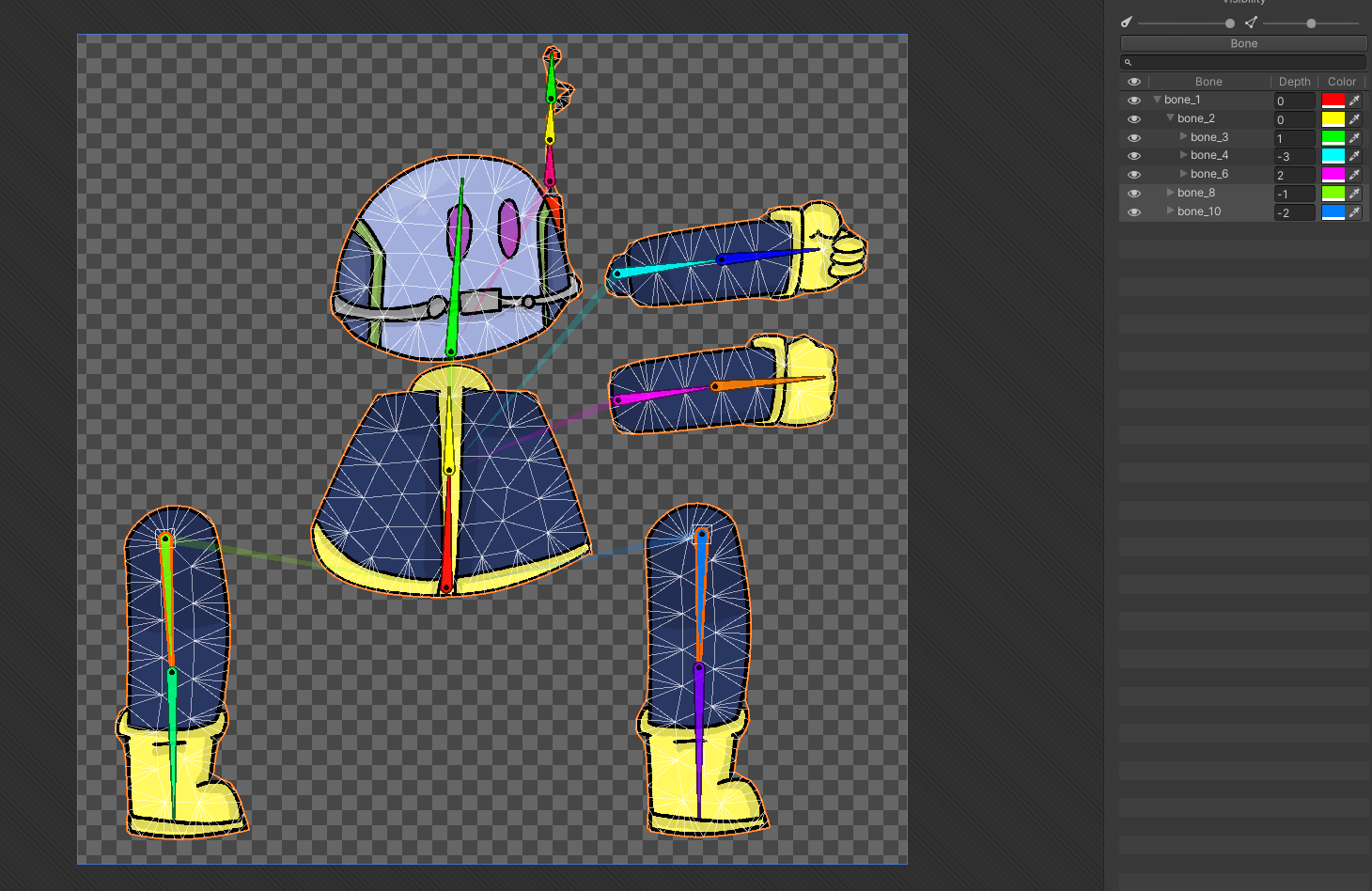 Layering Sprite in between Skinned Sprite bones - Unity Engine - Unity Discussions