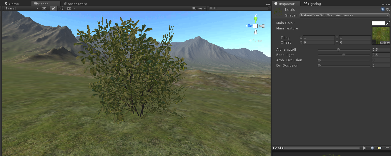 'Tree Soft Occlusion Leaves' shader problem. Unity 5.4 - Unity Engine - Unity Discussions