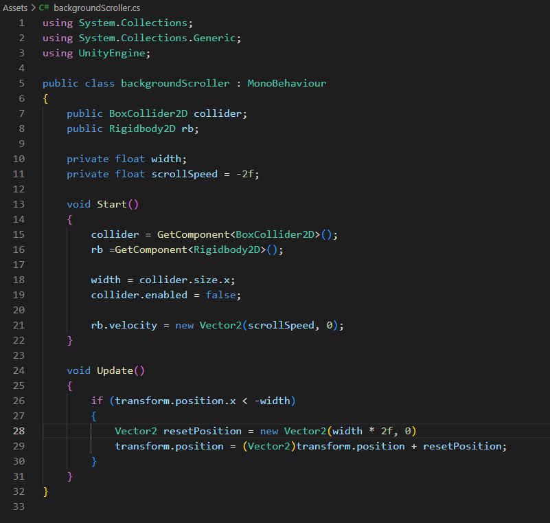Assets Backgroundscroller Cs 28 63 Error Cs1002 Expected Unity Engine Unity Discussions
