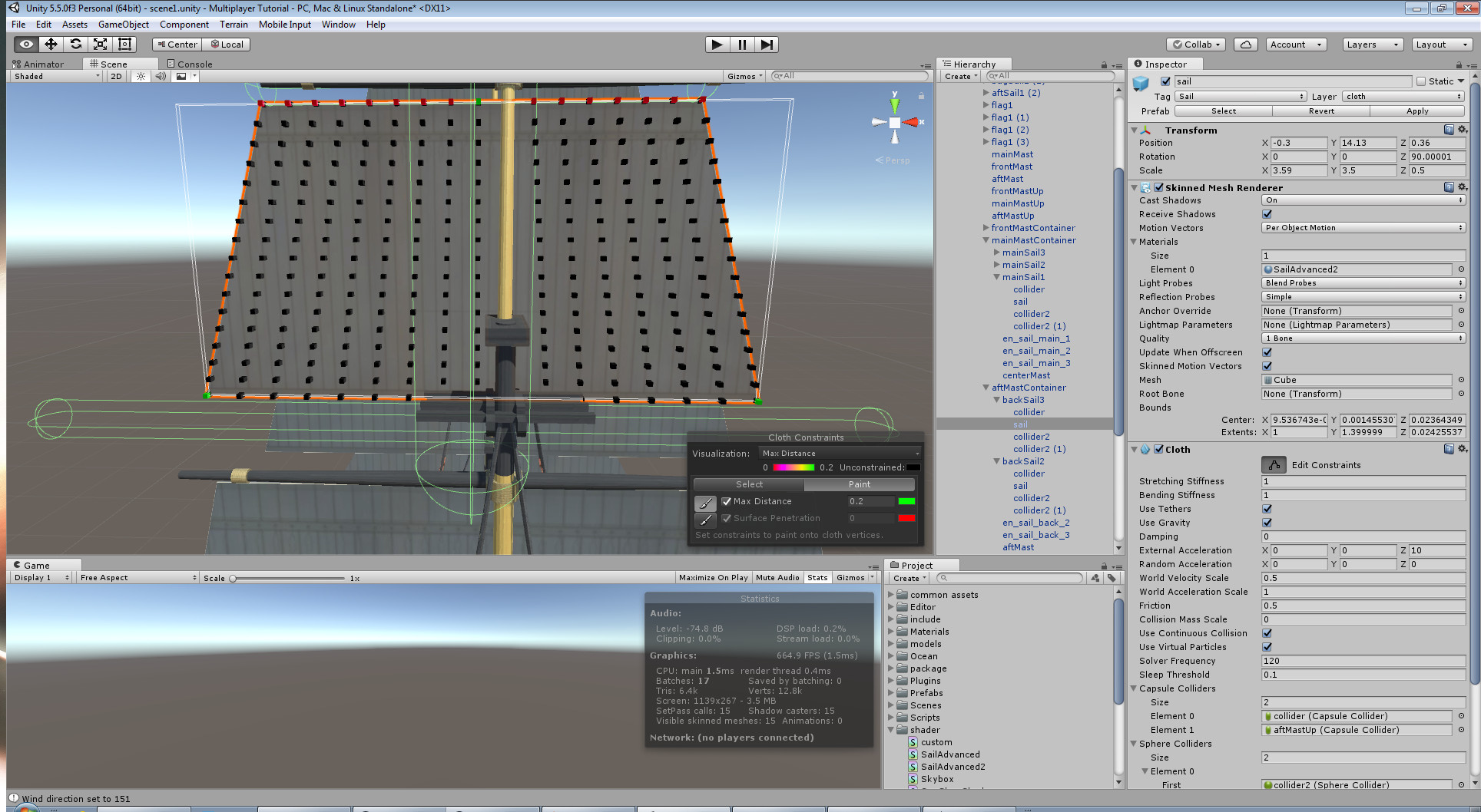 cloth with wind and physics? - Unity Engine - Unity Discussions