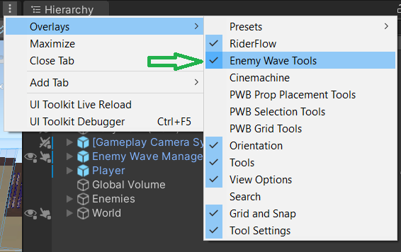 How Do I Make My Own Enabled Toolbaroverlay Persist Between Editor Reloads Unity Engine