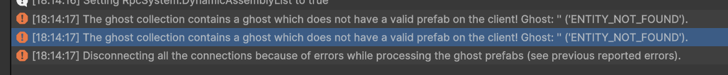 The Ghost Collection Contains A Ghost Which Does Not Have A Valid Prefab On The Client