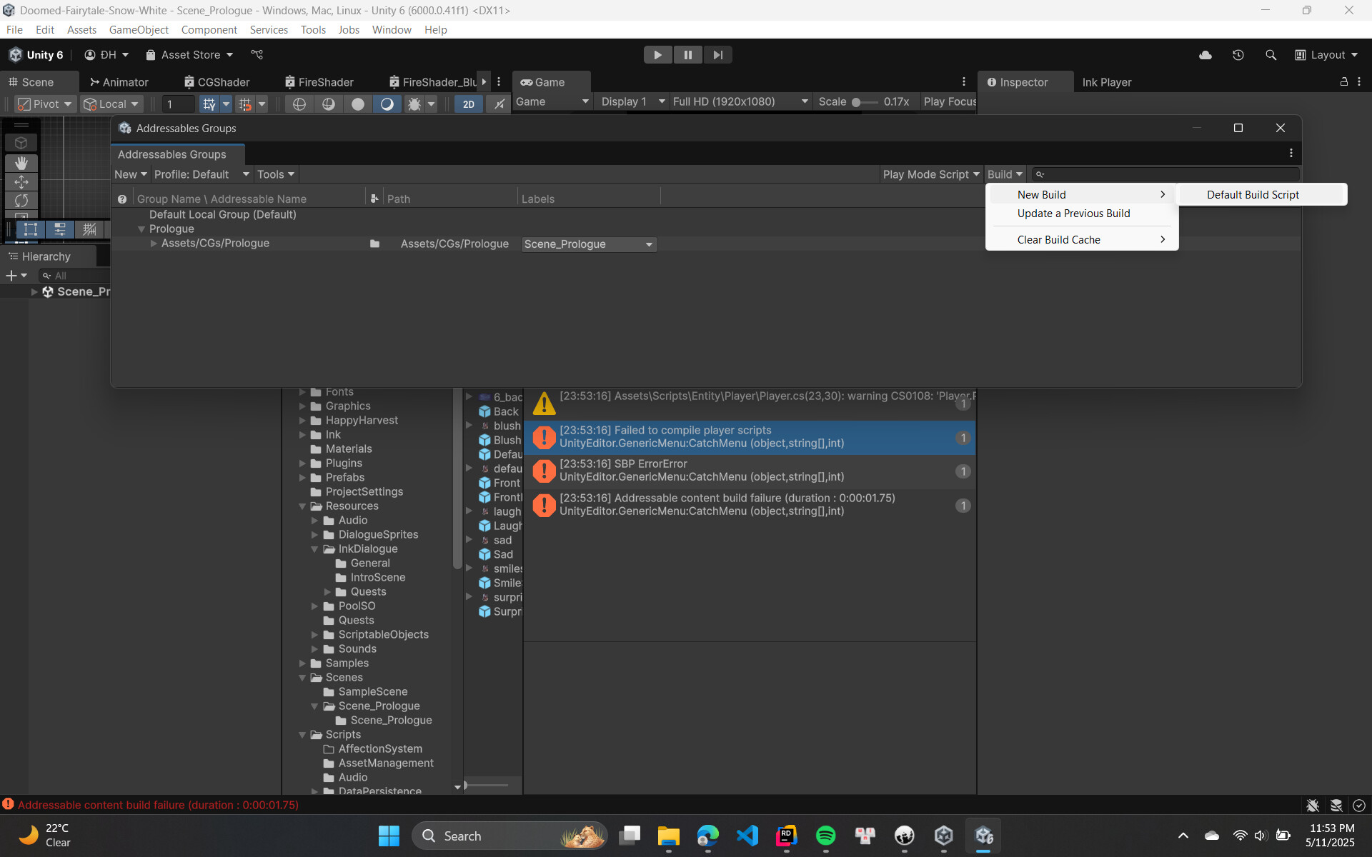 Addressable Can't Build - Unity Engine - Unity Discussions
