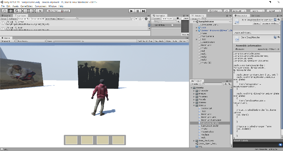 Drag, drop items from inventory and replace a specific object with inventory item present in the ...