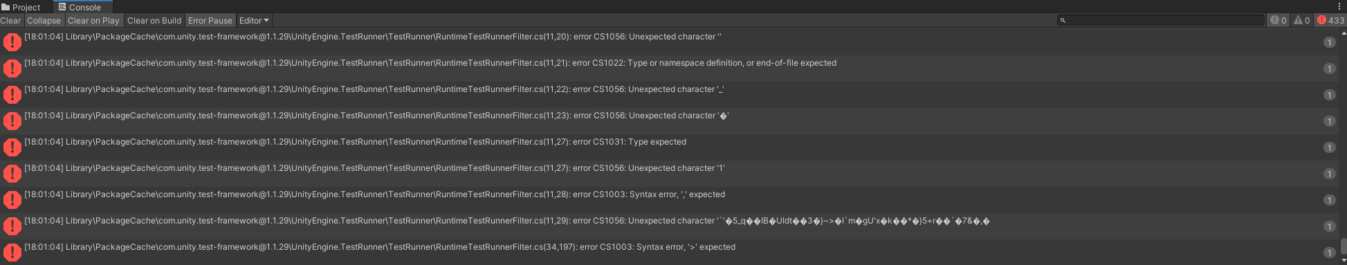 Multiple Errors In Console Opening Unity Preventing Sdk Unity Engine