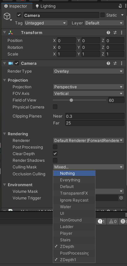 Camera stops rendering desired layer - Culling mask does nothing - Unity Engine - Unity Discussions