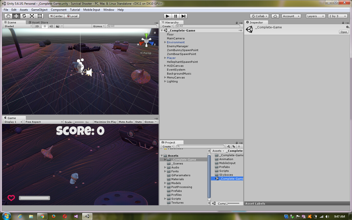 Survival Shooter Tutorial Getting Started Unity Discussions 0847