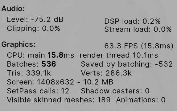 Question about statistics window and batching - Unity Engine - Unity Discussions