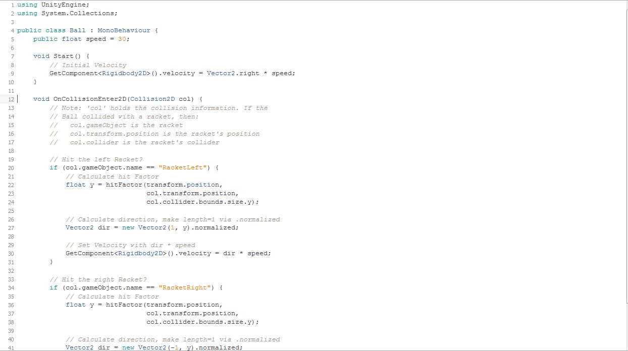 Pong Game Ball Scripting Problem - Unity Engine - Unity Discussions