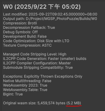 Question about Original wasm size behavior with Strip Automatically After Build - Unity Engine ...