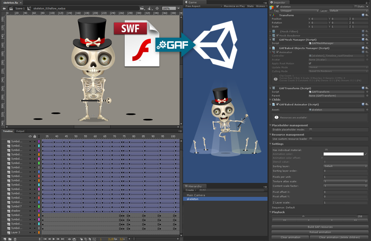 [Released] GAF Pro: Flash to Unity - Playback of any 2D animation created in the Adobe Flash Pro ...