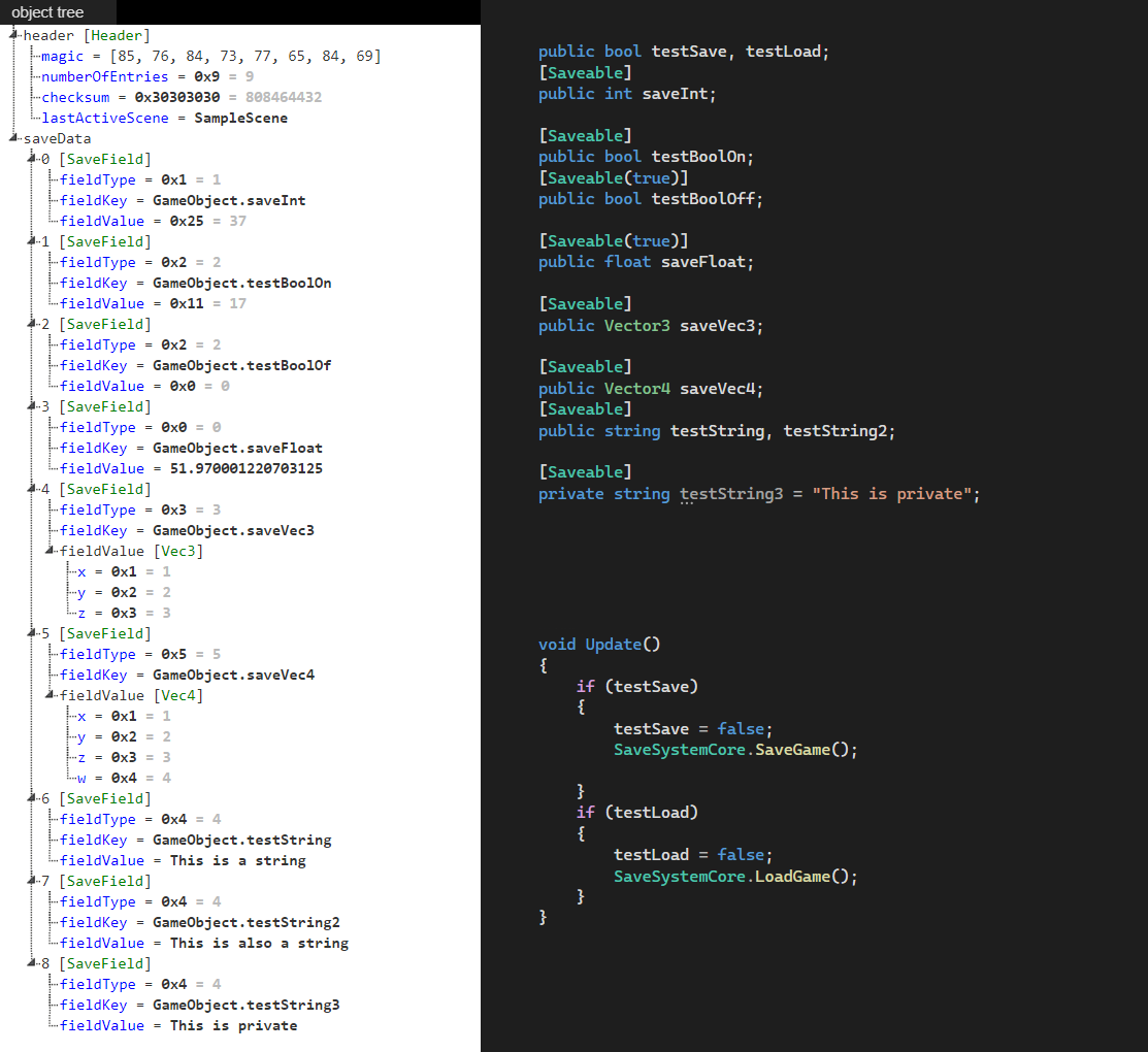 I created a system which makes saving variables more convenient, with a custom save-file format ...