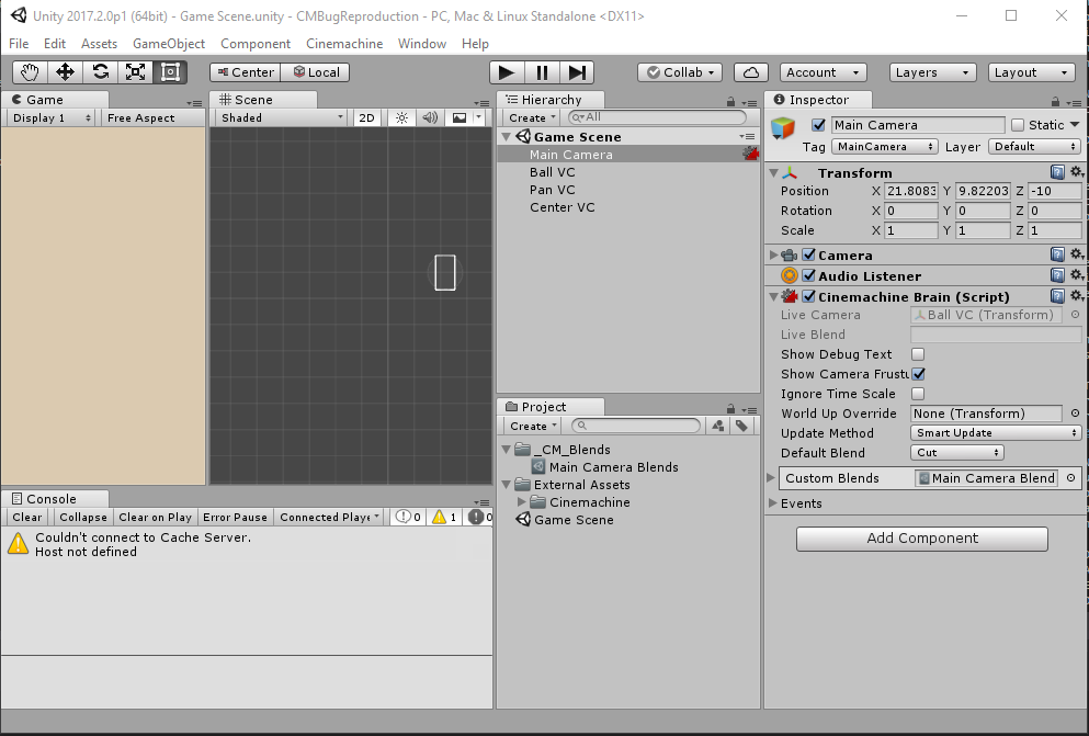 The Referenced Script On This Behaviour Game Object Cm Is Missing Unity Engine Unity