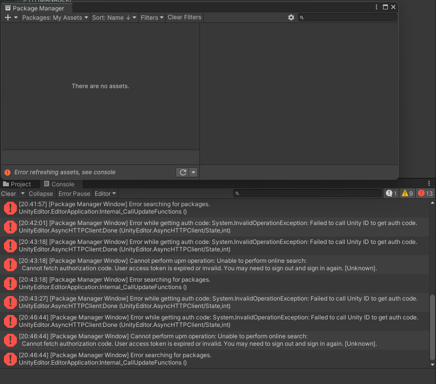 Package Manager Open Error Issue Unity Engine Unity Discussions
