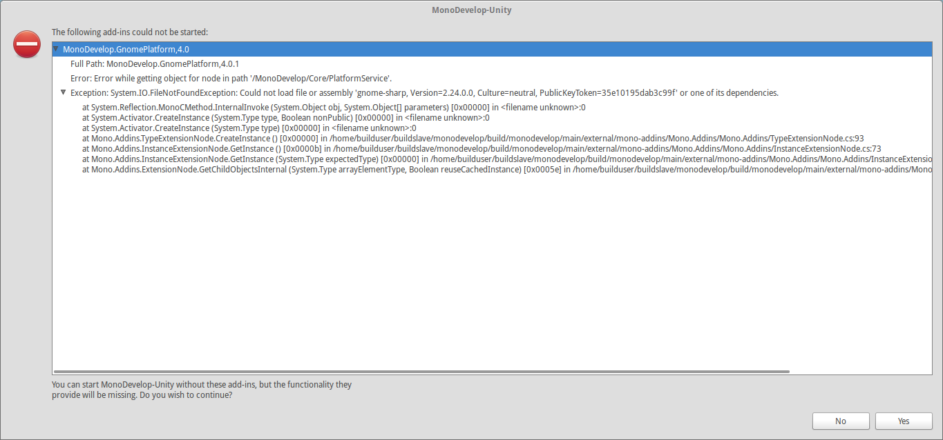 Monodevelopgnomeplatform40 Issue With Unity3d Linux Experimental Build Unity Engine Unity