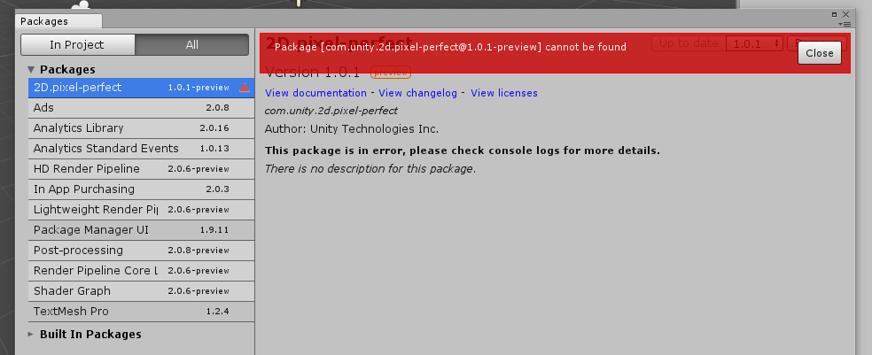 Stuck On Resolving Packages Unity Engine Unity Discussions 9940