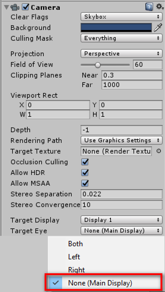 When using SteamVR, How do I change which camera is displayed to the ...