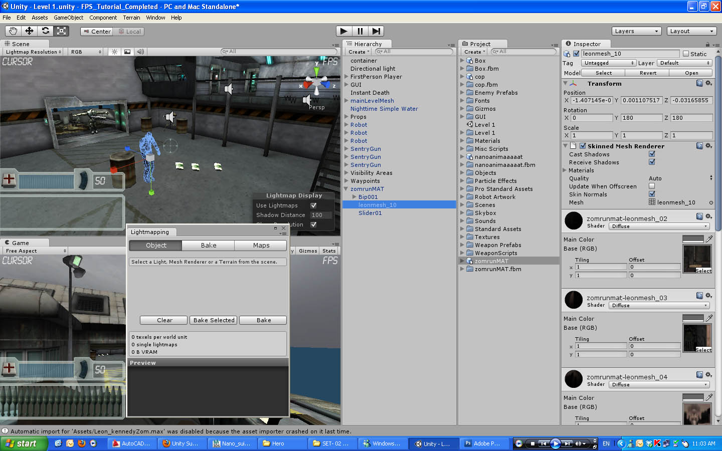 Lightmapping, SkinnedMeshRenderer, Animated Characters from 3DS - Unity Engine - Unity Discussions