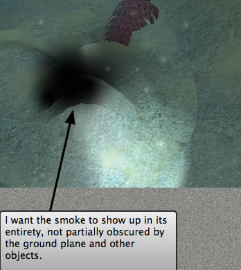 Fire, smoke particle clipping my sweet, sweet ground. - Unity Engine ...