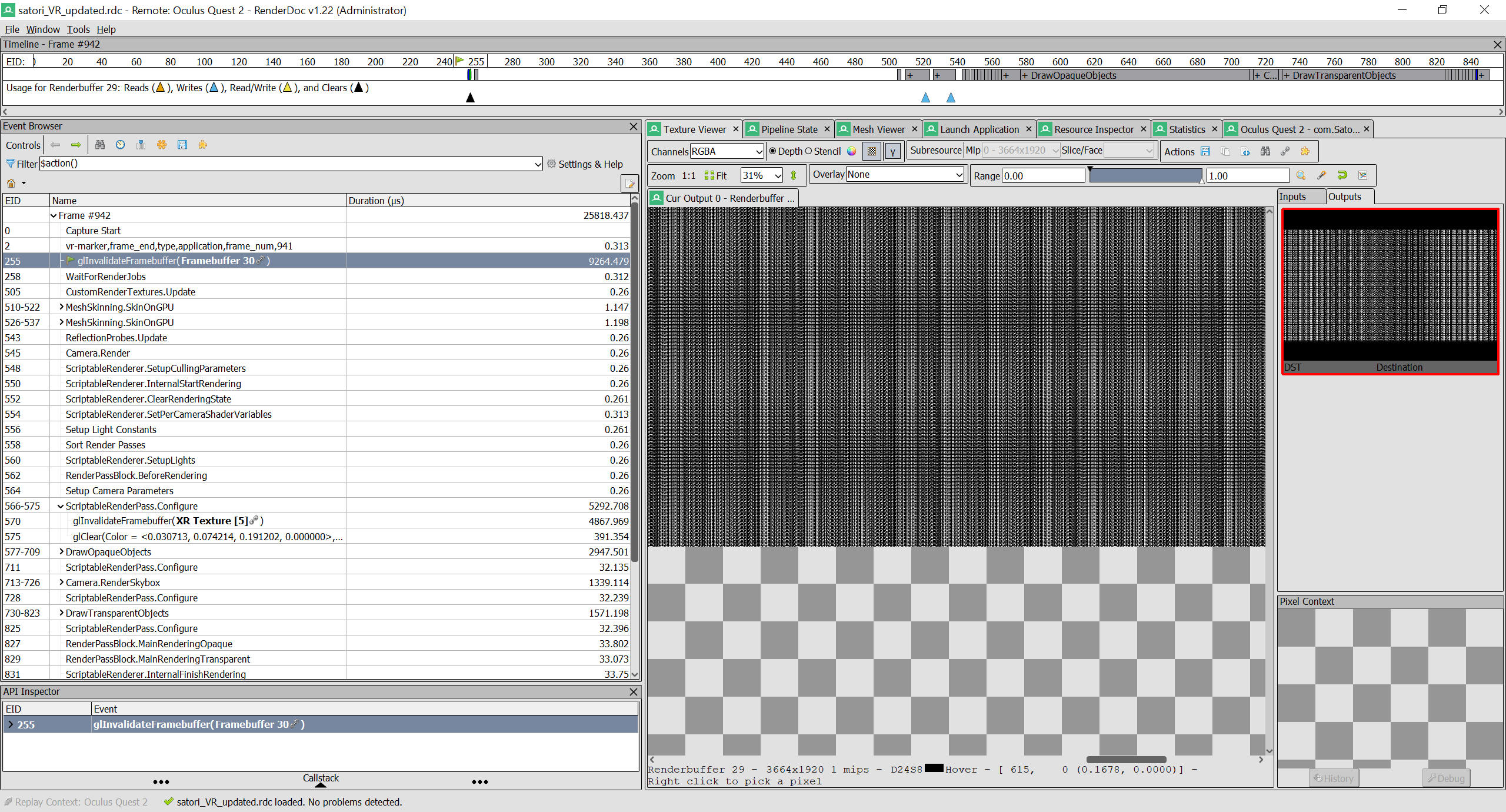 Ginvalidate Frame Buffer When Testing App On Render Doc Unity Engine