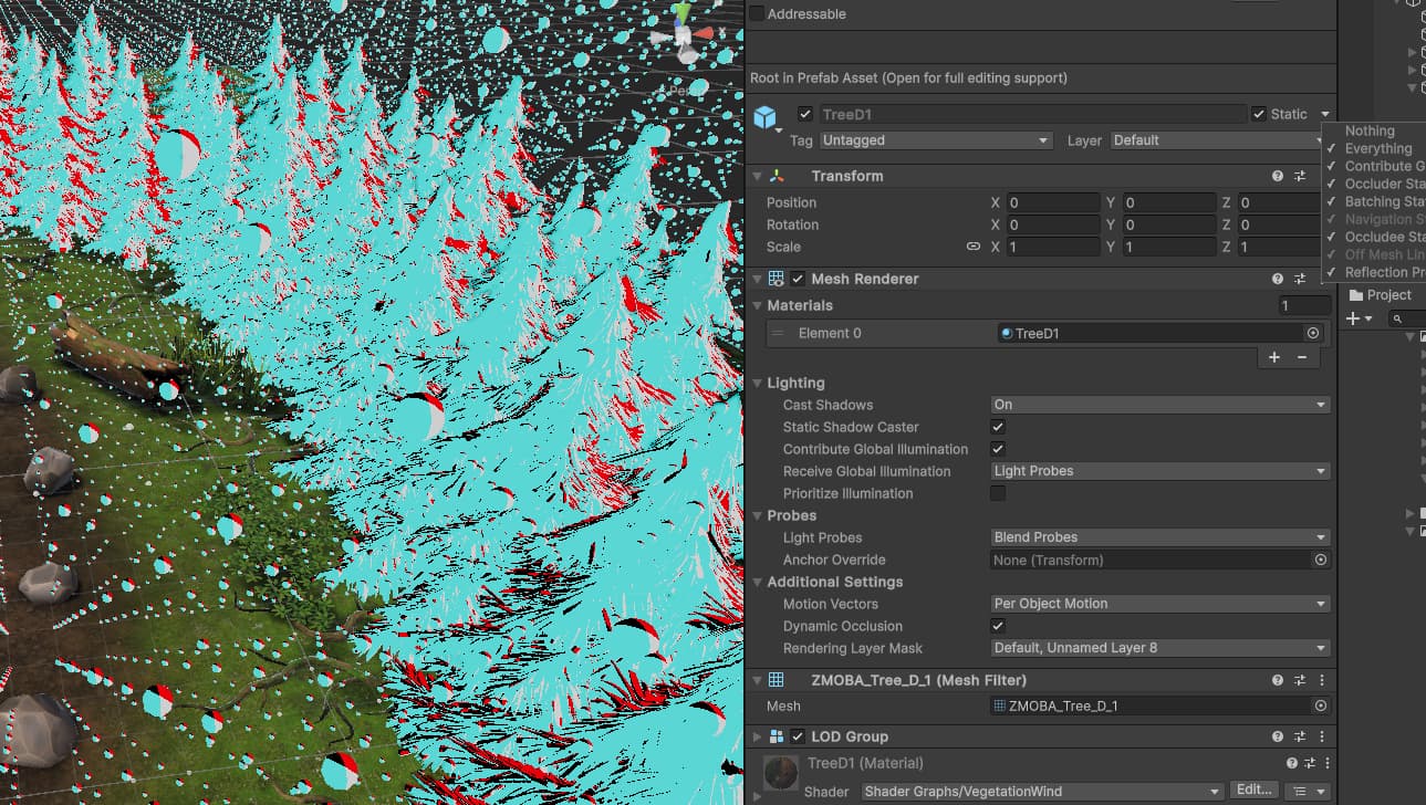 Baking Directional light causing weird artefact on shader deformed trees - Unity Engine - Unity ...