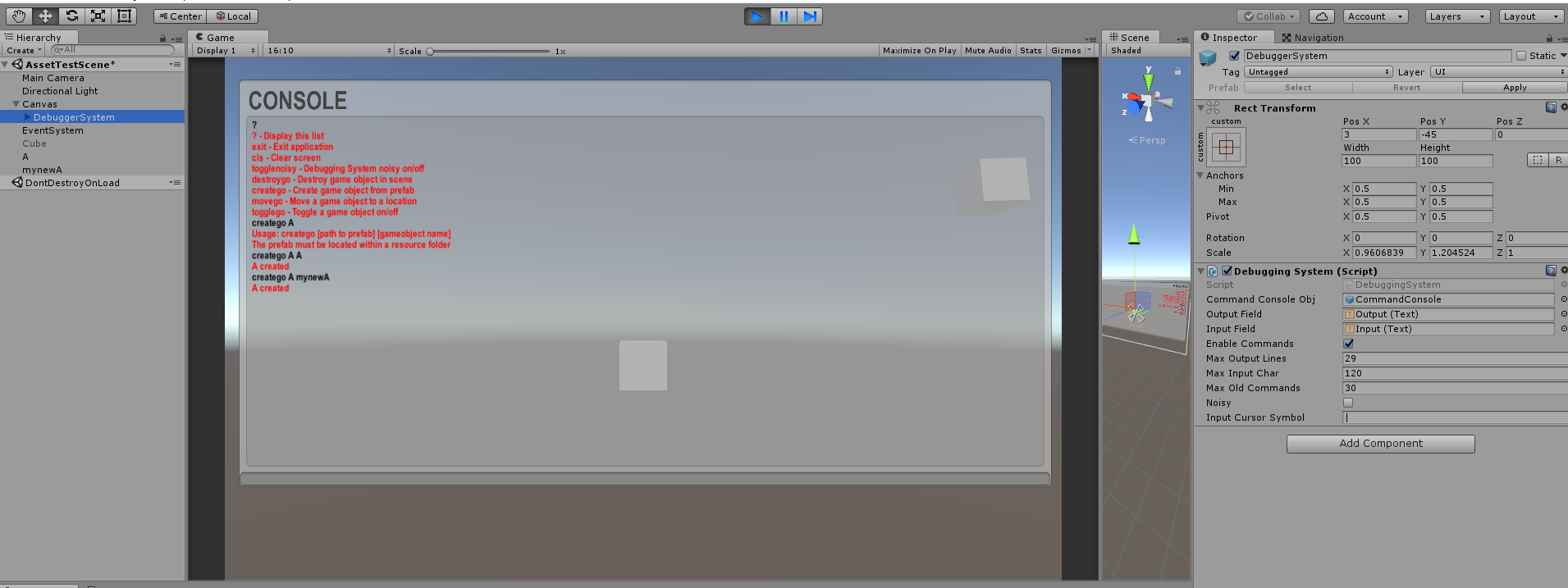 In game command console - Community Showcases - Unity Discussions