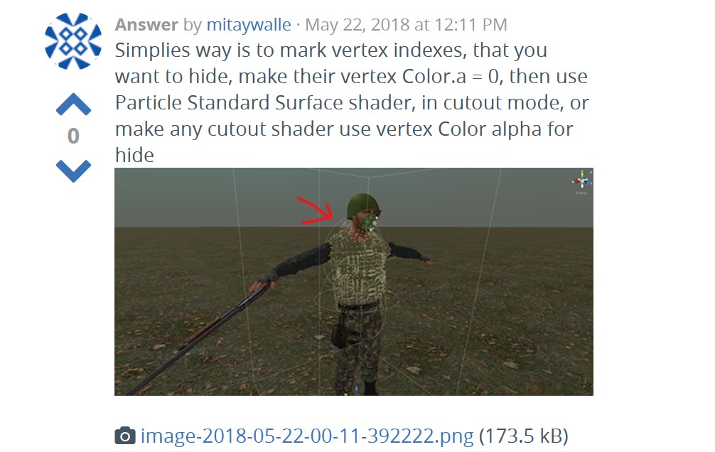 Hide a part of a mesh - Unity Engine - Unity Discussions