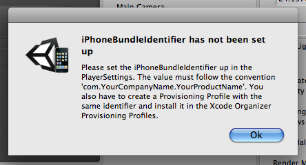 "iPhoneBundleIdentifier has not been set up" - Unity Engine - Unity Discussions