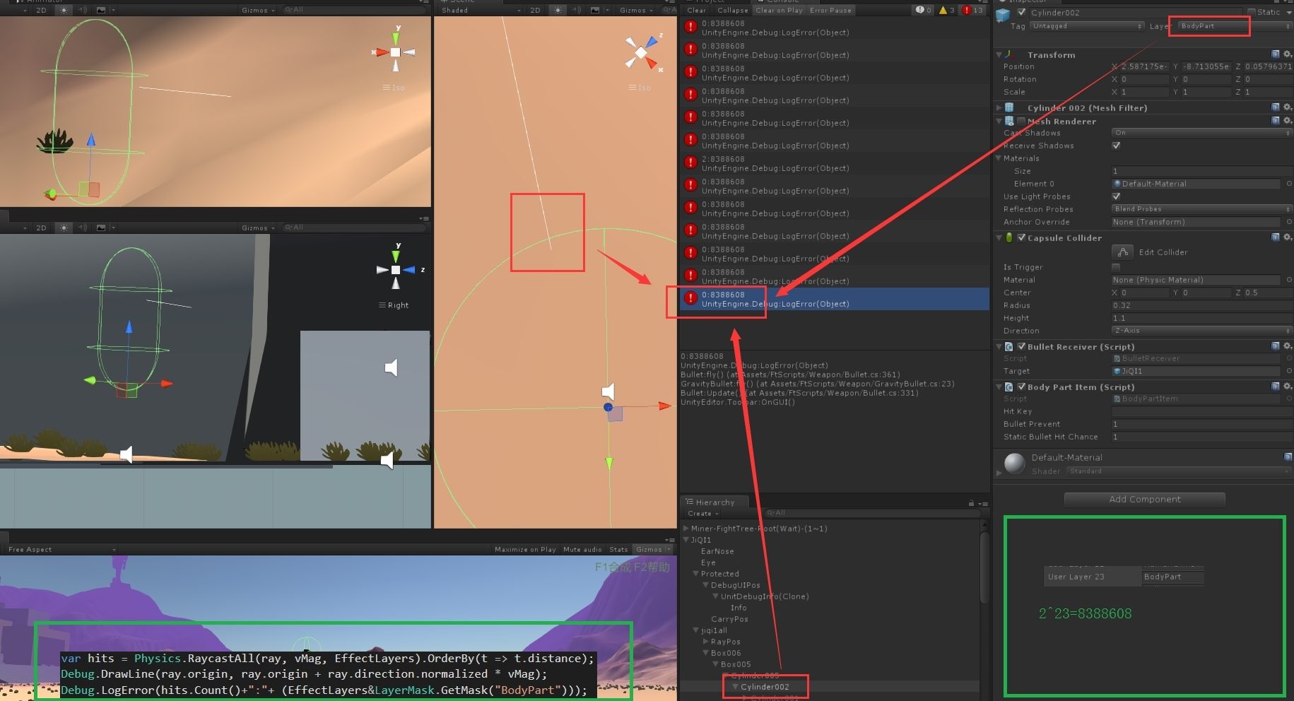 Physics.RaycastAll returns nothing, but there sure have sth. - Unity Engine - Unity Discussions