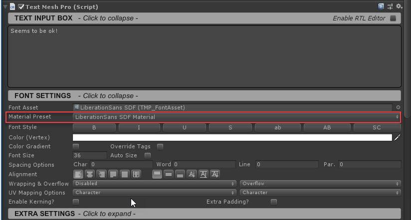 Material Disappears From Textmeshpro Object When Creating A Prefab Unity Engine Unity