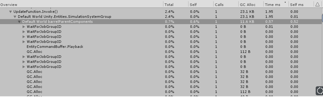 Simulationsystemgroup Is Causing Alot Of Garbage Collection Unity Engine Unity Discussions