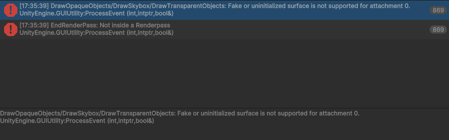 Two log error in planar relection with render graph mode on - Unity Engine - Unity Discussions