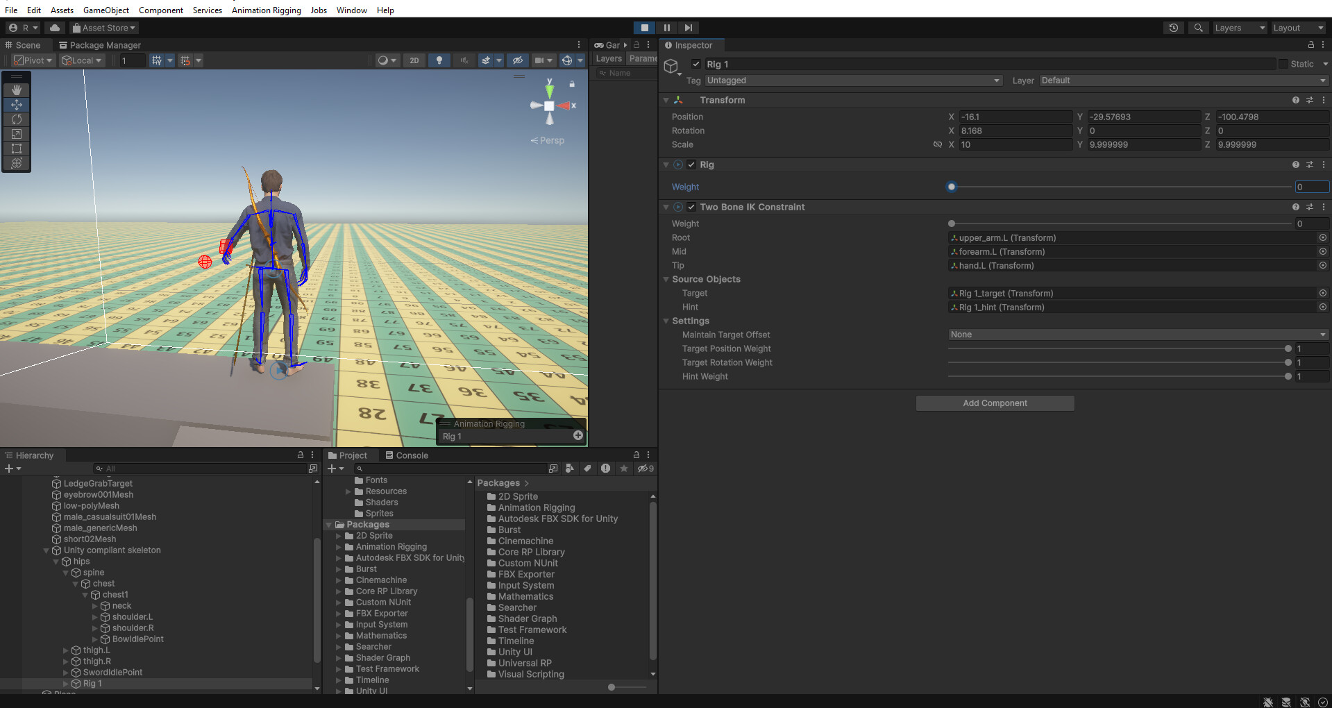 Regular animation doesn't work on the limb with 2 bone IK Constraint - Unity Engine - Unity ...