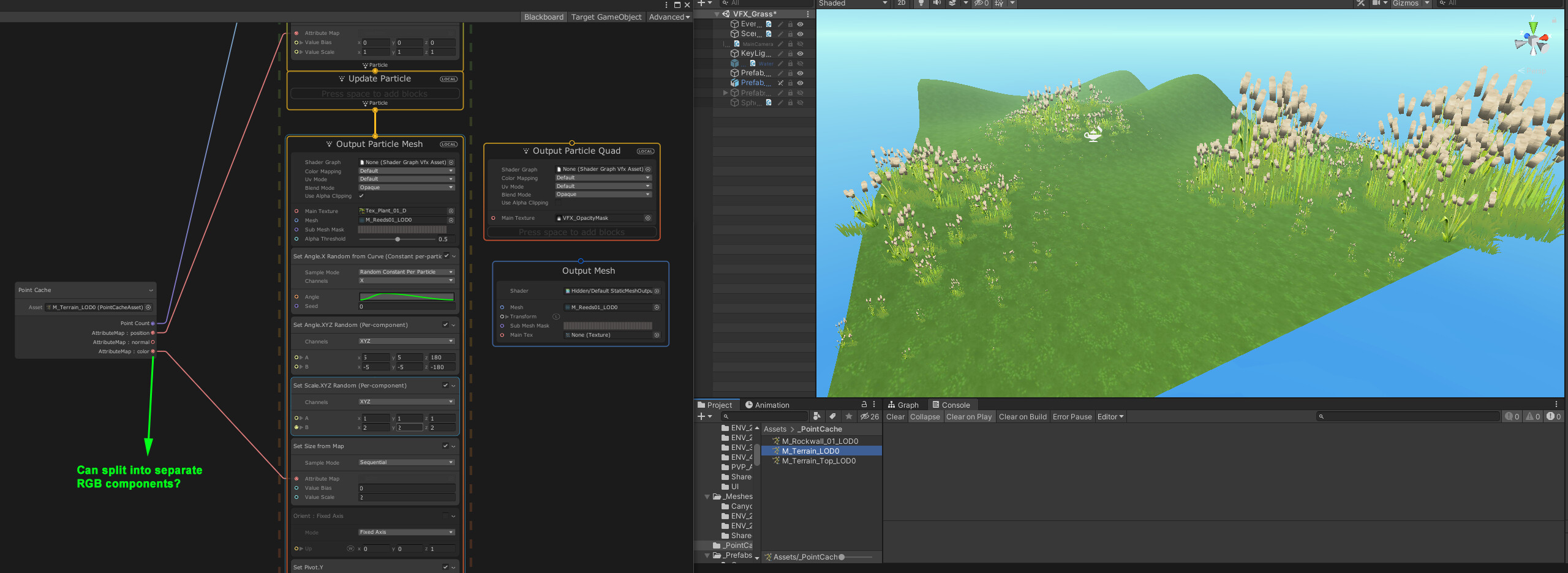 Visual Effect Graph - pCache Attribute Map (split components) and particle shadows - Unity ...
