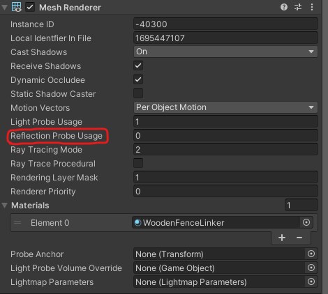 "Reflection Probes" dropdown menu missing in Mesh Renderer - Unity Engine - Unity Discussions