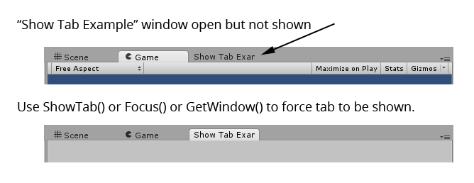 EditorWindow ShowTab - Unity Engine - Unity Discussions