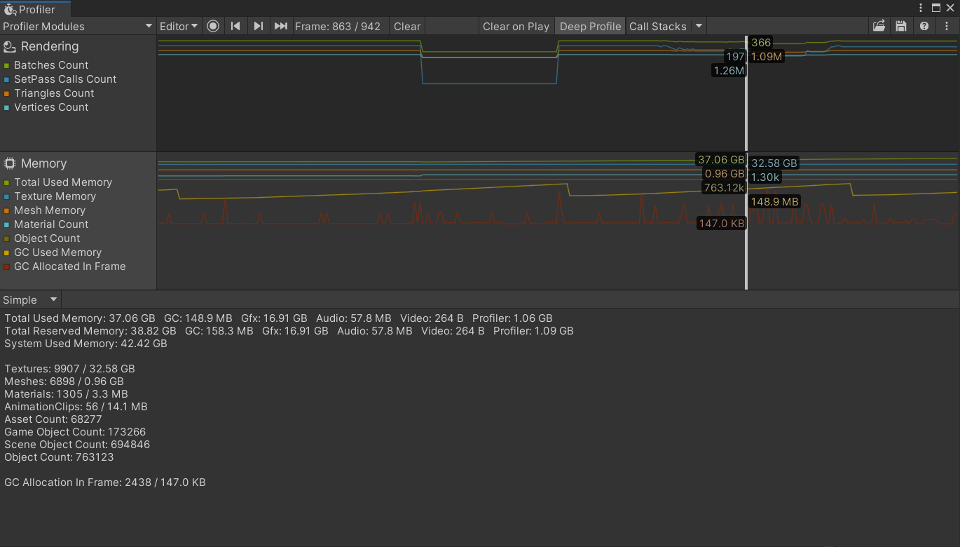 Editor lag, huge memory usage - Unity Engine - Unity Discussions