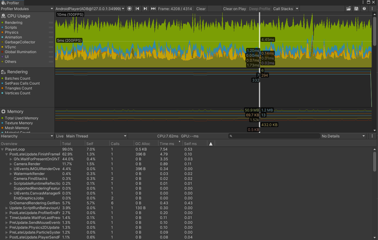 Unity 2021/2022 laggy/stuttering Android performance compared to Unity 2020 - Unity Engine ...