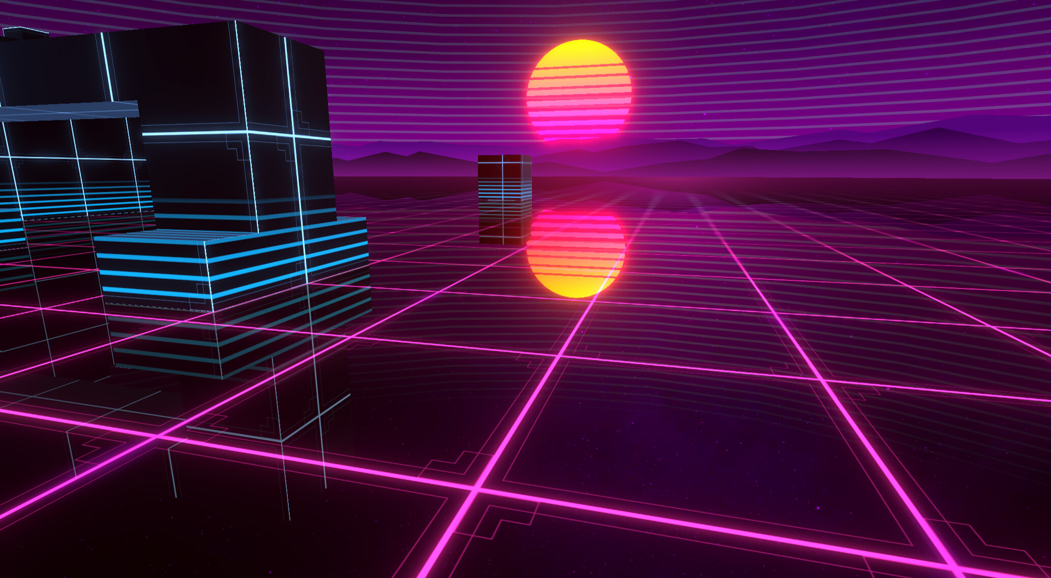 Create a parallax circuit effect beneath the surface of this plane. URP ...