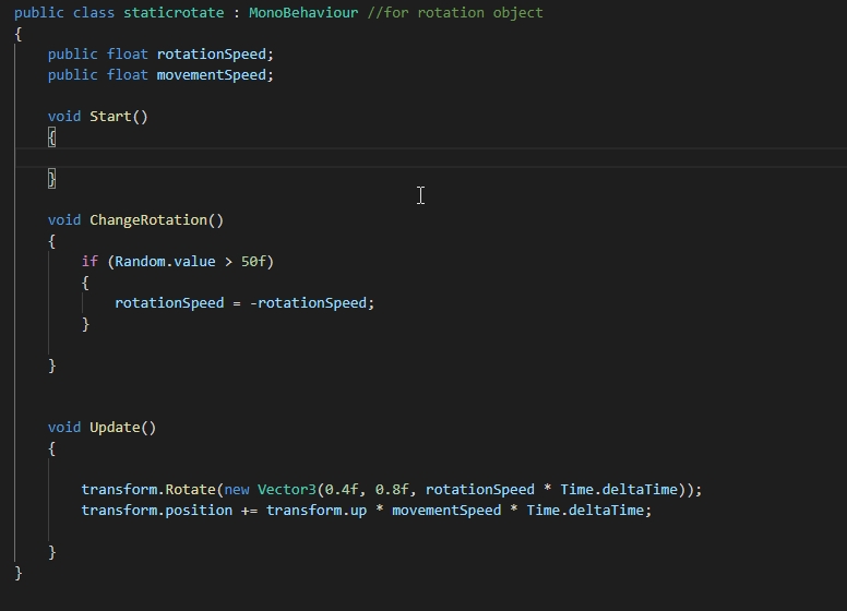 How do i apply to other objects that each have their own behavior of rotation and speed? - Unity ...